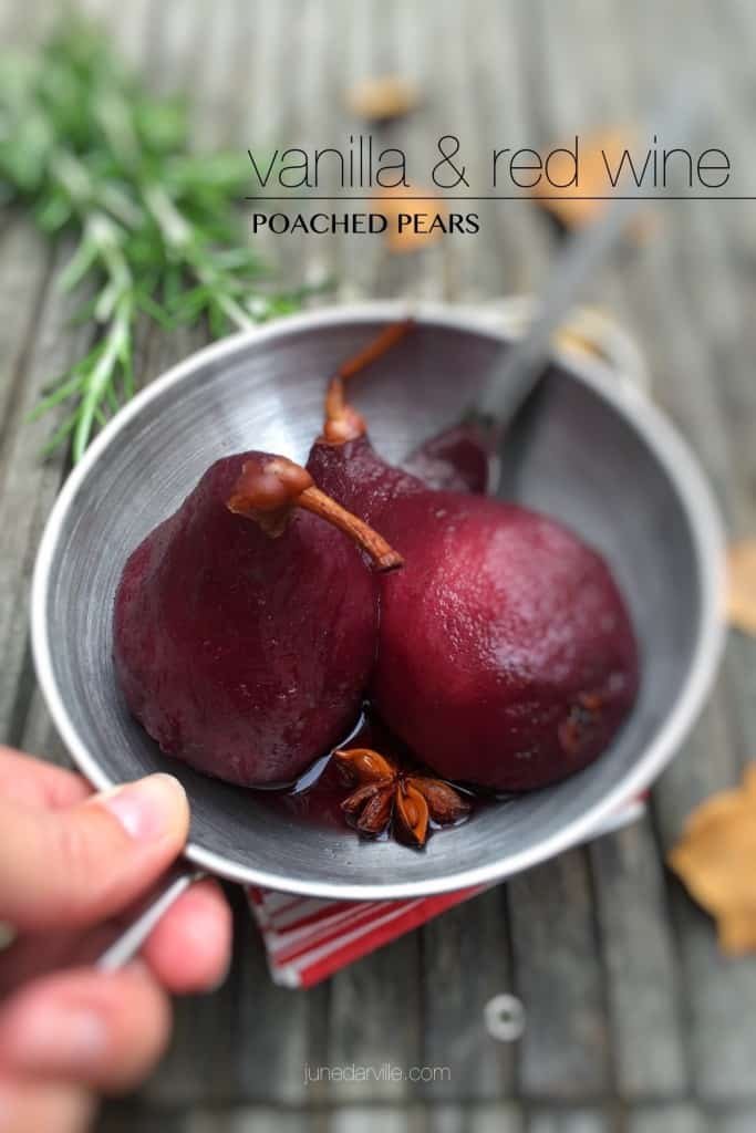 Easy Spiced Poached Pears in Red Wine | Simple. Tasty. Good.