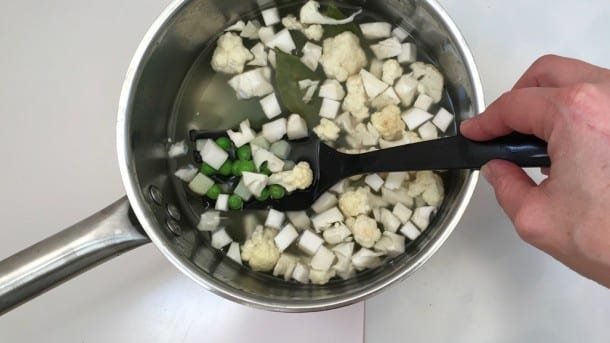 Easy Olive Oil Cauliflower Stem Soup | Simple. Tasty. Good.