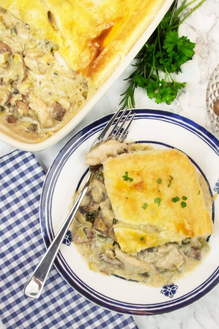 Easy Creamy Chicken Pot Pie with Mushrooms | Simple. Tasty. Good.